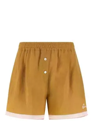 Marni Elastic Waistband Button Shorts - Brown