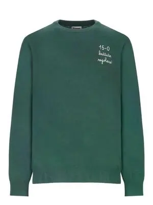 MC2 SAINT BARTH Crew-neck Sweater With Embroidery - Green