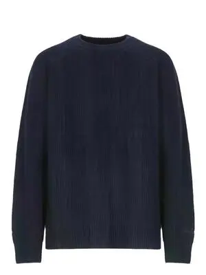 MC2 SAINT BARTH Raglan-sleeved Ribbed Sweater - Blue