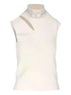 Liu Jo Embellished Sleeveless Top - White