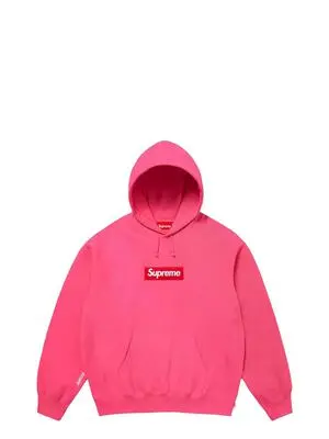 Supreme Hooded Sweatshirt With Logo Patch - Pink