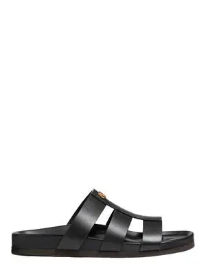 Valentino Garavani Studshield Leather Sandals - Black