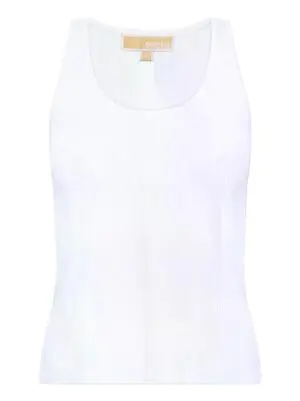 Michael Kors Ribbed Tank Top - White