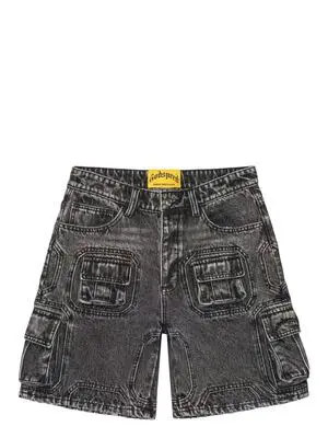 GODSPEED Octagon Cargo Denim Shorts - Grey