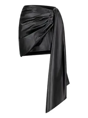 David Koma Draped Mini Skirt - Black