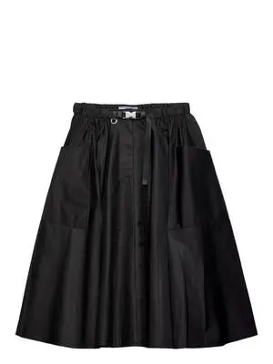 Prada Pleated Midi Skirt - Black