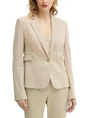 BOSS Textured Single-breasted Blazer - Neutrals