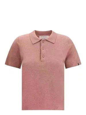 EXTREME CASHMERE X N°198 Salamander Button Polo Shirt - Pink