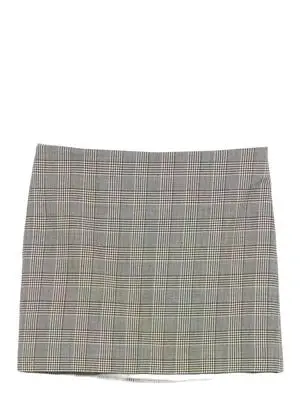 A.M.G. Checked-Pattern Mini Skirt