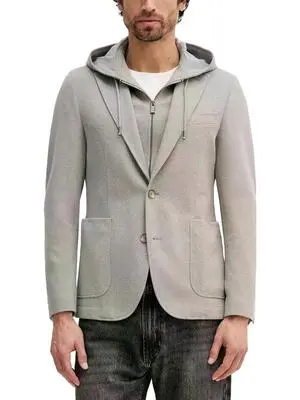 BOSS Hanry Hooded Blazer - Grey