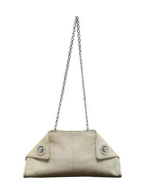TOD'S Shimmer Lizard Girelli Crossbody Bag - Neutrals