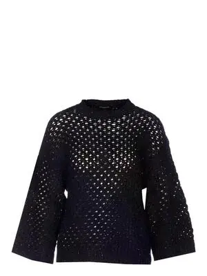 Fabiana Filippi Sequin-detail Crew-neck Sweater - Blue