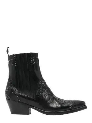 Sartore Studded Ankle Boots - Black
