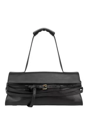 Moschino Medium Tie Me Shoulder Bag - Black