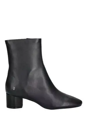 NOKWOL Alyssa Leather Ankle Boots - Black