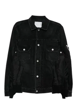 Sacai Mixed Media Jacket - Black