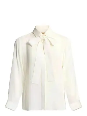 ELIE SAAB Bow-Detail Silk Shirt