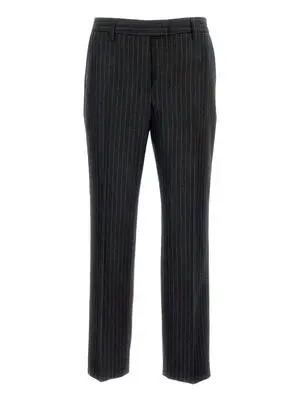 Alberto Biani Pinstripe Straight-leg Trousers - Grey