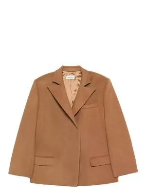 A.M.G. Wool Double-breasted Coat - Brown