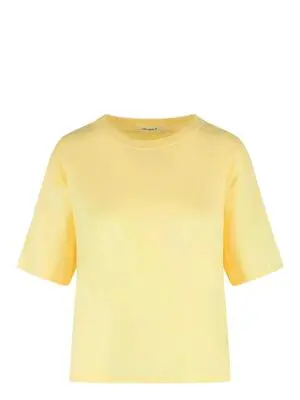 LISA YANG Ribbed Dropped-shoulder T-shirt - Yellow