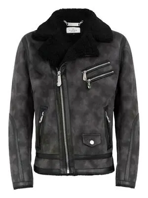 Philipp Plein Zip-up Biker Jacket - Black