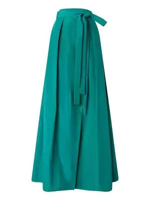 PINKO Tie-Waist Pleated Maxi Skirt