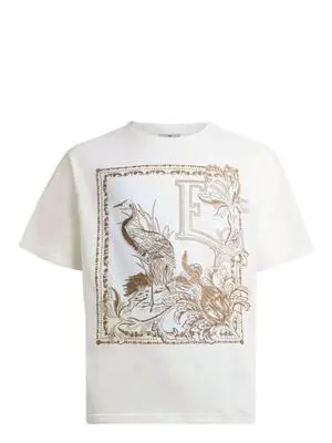 Etro Placed-print Cotton T-shirt - White