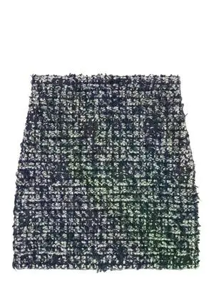 Tory Burch Kendra Tweed Mini Skirt - Blue