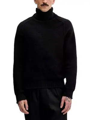 Hugo San Rudi Roll-neck Sweater - Black