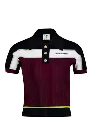 Casablanca Stripe-detail Polo Shirt - Red