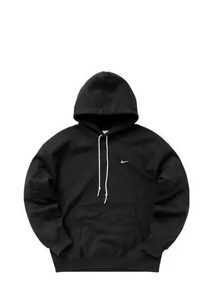 Nike Solo Swoosh Fleece Pullover Hoodie - Black