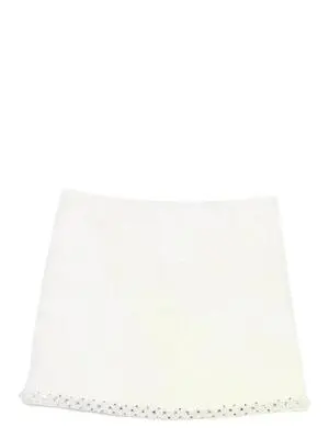 Maje Beaded Mini Skirt - White