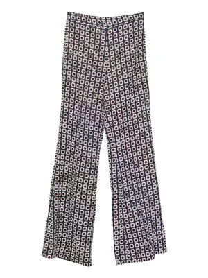 Sandro Floral-pattern Trousers - Blue