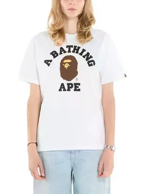A BATHING APE College Logo-print T-shirt - White