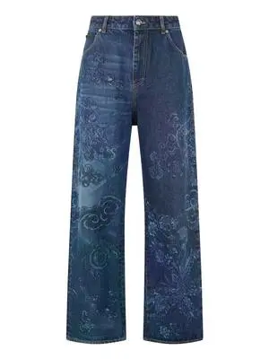 Roberto Cavalli Dragon-motif Jeans - Blue