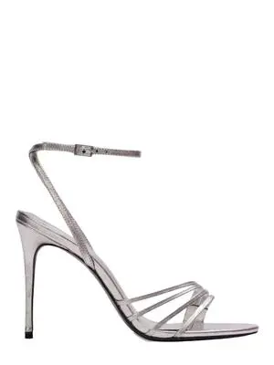 BLACK SUEDE STUDIO Ella Metallic Multi-strap Sandals - Silver