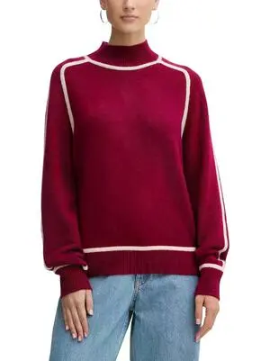 From Future Contrast-trim Roll-neck Sweater - Red