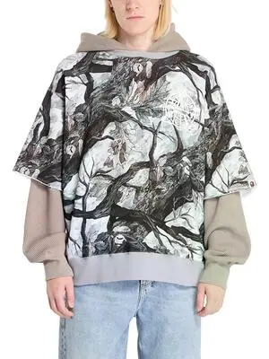 A BATHING APE Tree Edge Camo Layered Hoodie - Neutrals