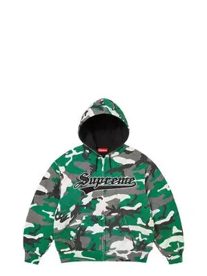 Supreme Quilted Hooded Sweatshirt - Green