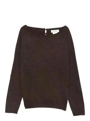 GRAN SASSO Boat-neck Fine Knit Top - Brown