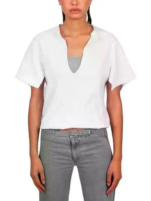 Gimaguas V-neck Short Sleeve Top - White