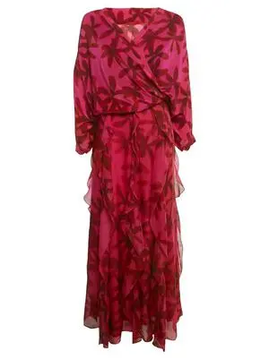 Carolina Herrera Silk Floral-print Maxi Dress - Pink