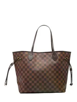 LOUIS VUITTON 2015 Damier Ebene Neverfull Mm Tote Bag - Brown