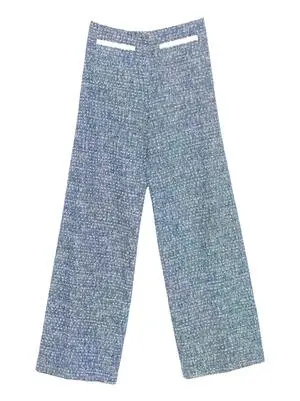 Maje Zip-fastening Tweed Trousers - Blue