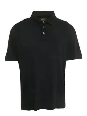 BOSS L-perry Cotton Polo Shirt - Black