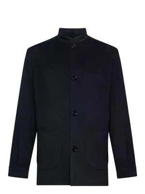 FRANZESE COLLECTION Collared Buttoned Jacket - Blue