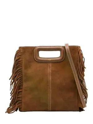 Maje Fringe Top Handle Bag - Brown