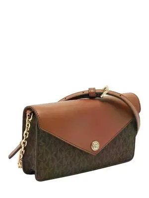 Michael Kors Monogram Mini Bag - Brown