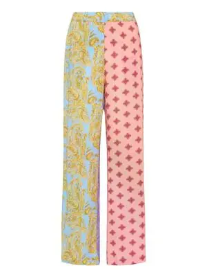 DONDE ESTEBAN Paisley Patchwork Trousers - Pink