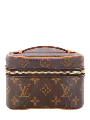 LOUIS VUITTON Vanity Case Monogram Canvas Nano Pouch - Brown